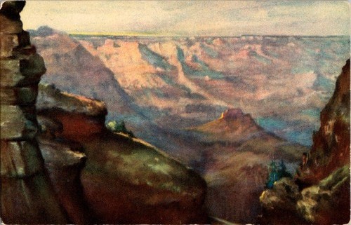 Grand Canyon National Park Postcard Arizona 1930s Arthur Beckwith ...