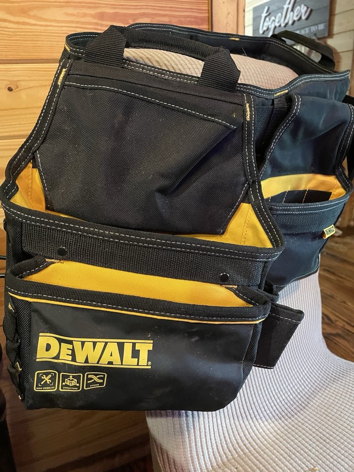 DEWALT 12-Pocket Carpenter Tool Belt Rig – Adjustable Fit – Clean ...