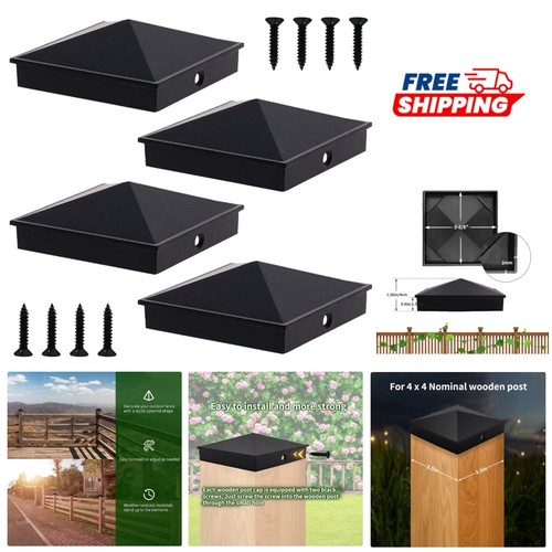 Weather-Resistant 4x4 Post Caps - Aluminum Pyramid Style for Fences and ...