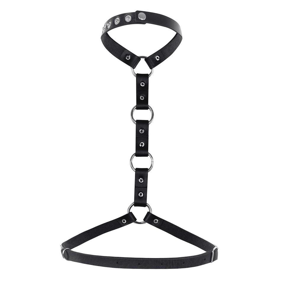 Women Adjustable Leather Harness Bra Body Chest Cage Belt Strap ...