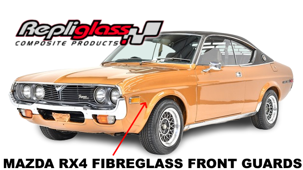 FRONT GUARDS FENDERS FIBERGLASS for MAZDA RX4 929 SEDAN COUPE pair ...