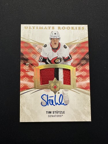 20-21 Ultimate Collection Tim Stutzle Ultimate Rookies 3 Colour Patch ...