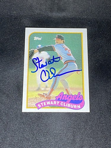 Stewart Cliburn Stu Stew 1989 Topps #649 California Angels Auto Signed ...