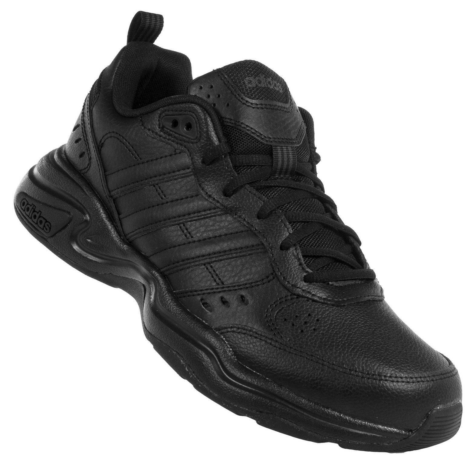 Adidas STRUTTER Herren Schwarz Echtleder Sneaker Sportschuhe Sneakers ...