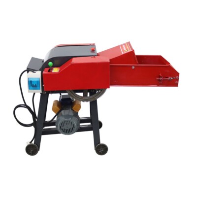 220V Grass Crusher Machine Hay Cutter Pulverizer Conveyor4-Blade 3KW ...