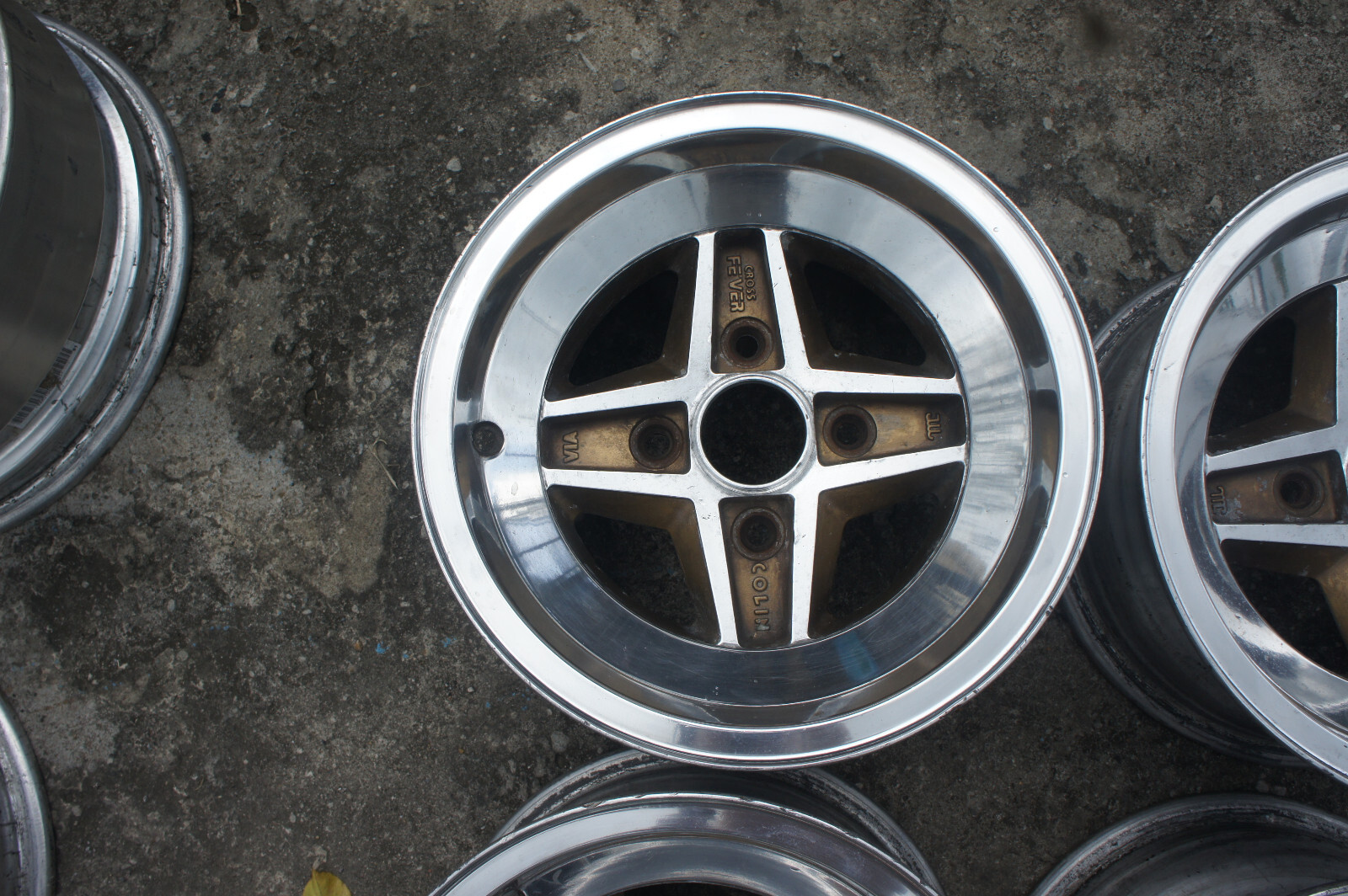 JDM 13" Enkei Cross Colin Fever wheels 114.3x4 for Datsun ta22 ae86 ...