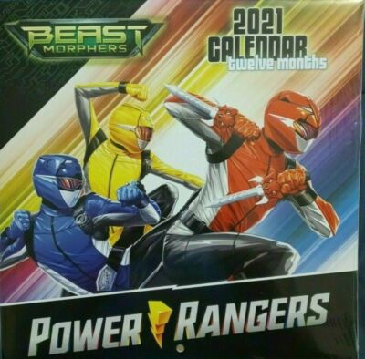 2021 POWER RANGERS-"Beast Morphers" 12 Month Wall Calendar 10" X 10 ...
