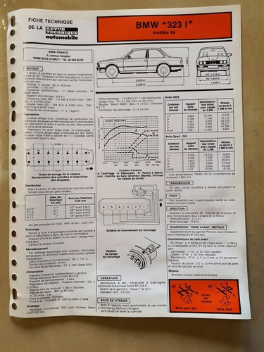 Bmw 323i Fiche Technique