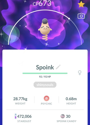 Pokémon Go Shiny Spoink Trade! Registered Or 30 Day Friends! *See ...