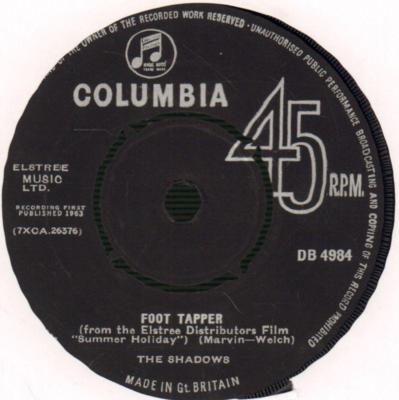 The Shadows(7" Vinyl)Foot Tapper-Columbia-DB 4984-UK-1963-VG+/VG | eBay ...