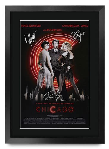 Chicago A3 Framed Renée Zellweger, Catherine Zeta-Jones Poster Signed ...