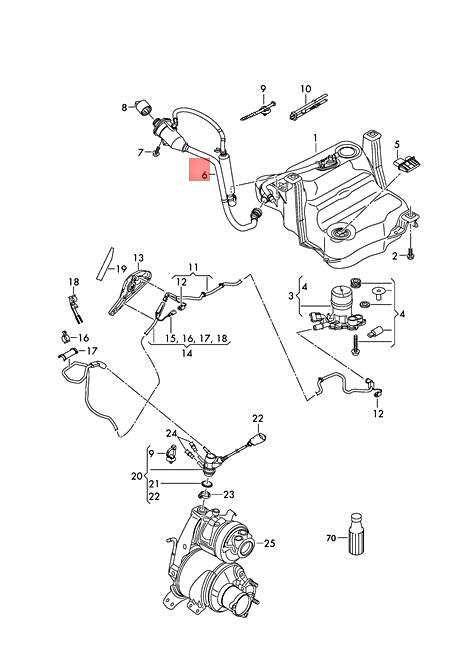 Genuine VW SKODA Arteon Filler Pipe For Scr Reduction Agent 3Q0131965D ...