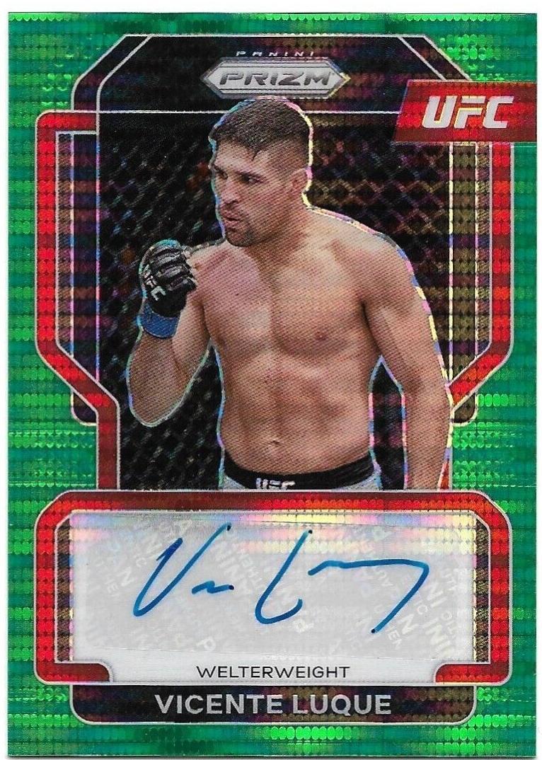 2022 Panini Prizm UFC - Signatures Vicente Luque #SG-VLQ Green Pulsar ...