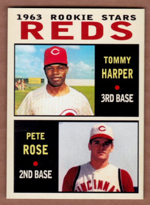 Pete Rose & Tommy Harper '63 Cincinnati Reds rookie stars Pastime #11 ...