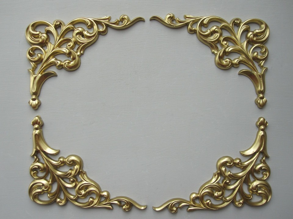 FOUR DECORATIVE ORNATE CORNICE MIRROR/ FURNITURE/ FIREPLACE MOULDINGS ...