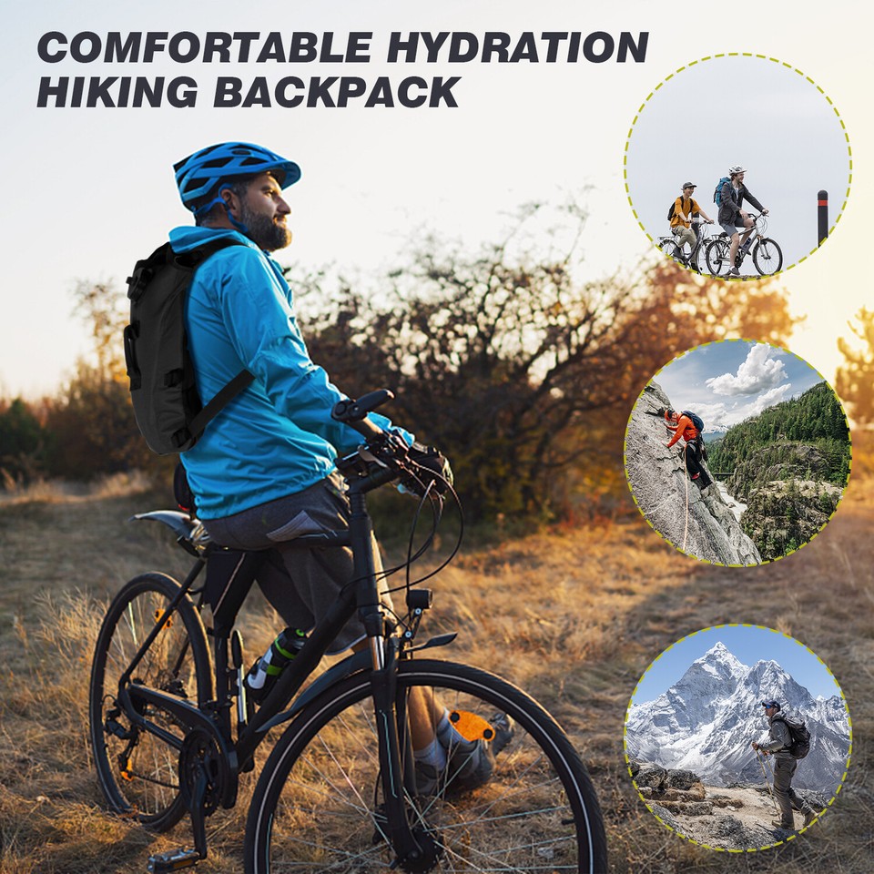2-10L Water Bladder Bag Hydration System Backpack Survival Pack Camping ...