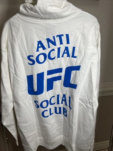 NEW Anti Social Social Club × UFC Edition Hoodie White Blue Size Small ...