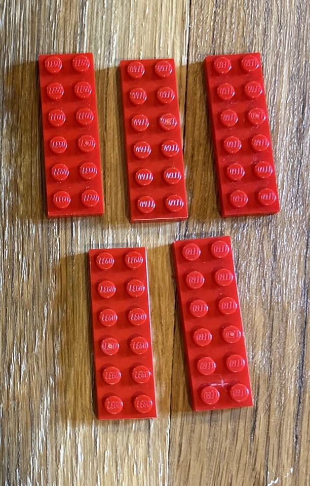 LEGO 2x6 Plate Red Replacement Part 3795 Lot of 5 | eBay
