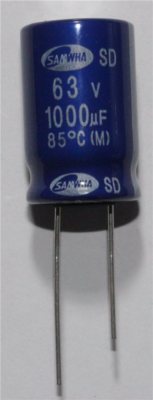 Samwha SD Radial Electrolytic Capacitor 1000µF 63V 85°C (Pk of 2) | eBay