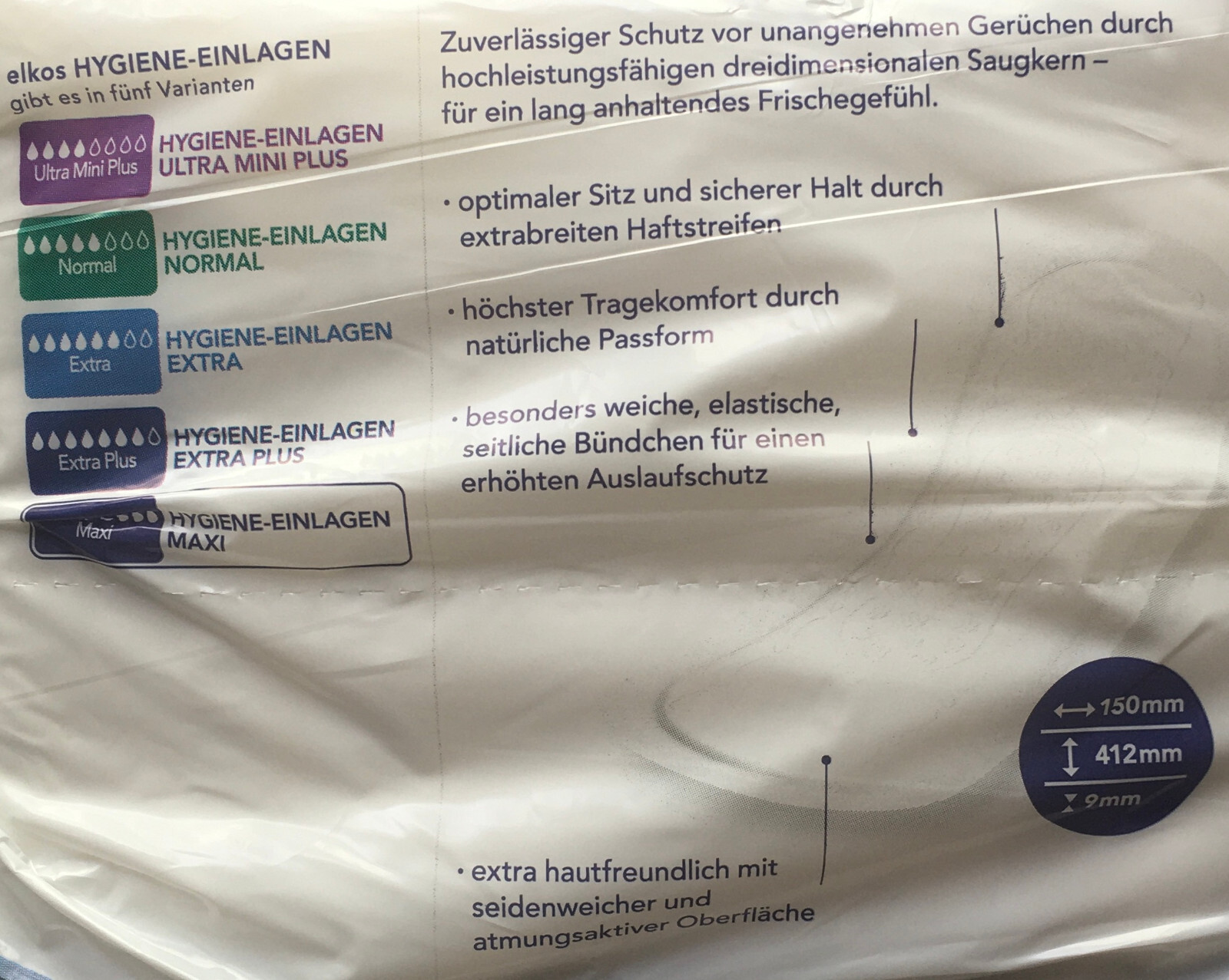 elkos Hygiene-Einlagen Maxi 8 Stück Packung 6er Pack (8x6) | eBay.de