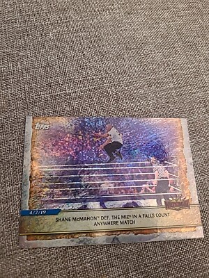 Topps WWE Shane McMahon Reflector Wrestlemania Wrestling Trading Card ...