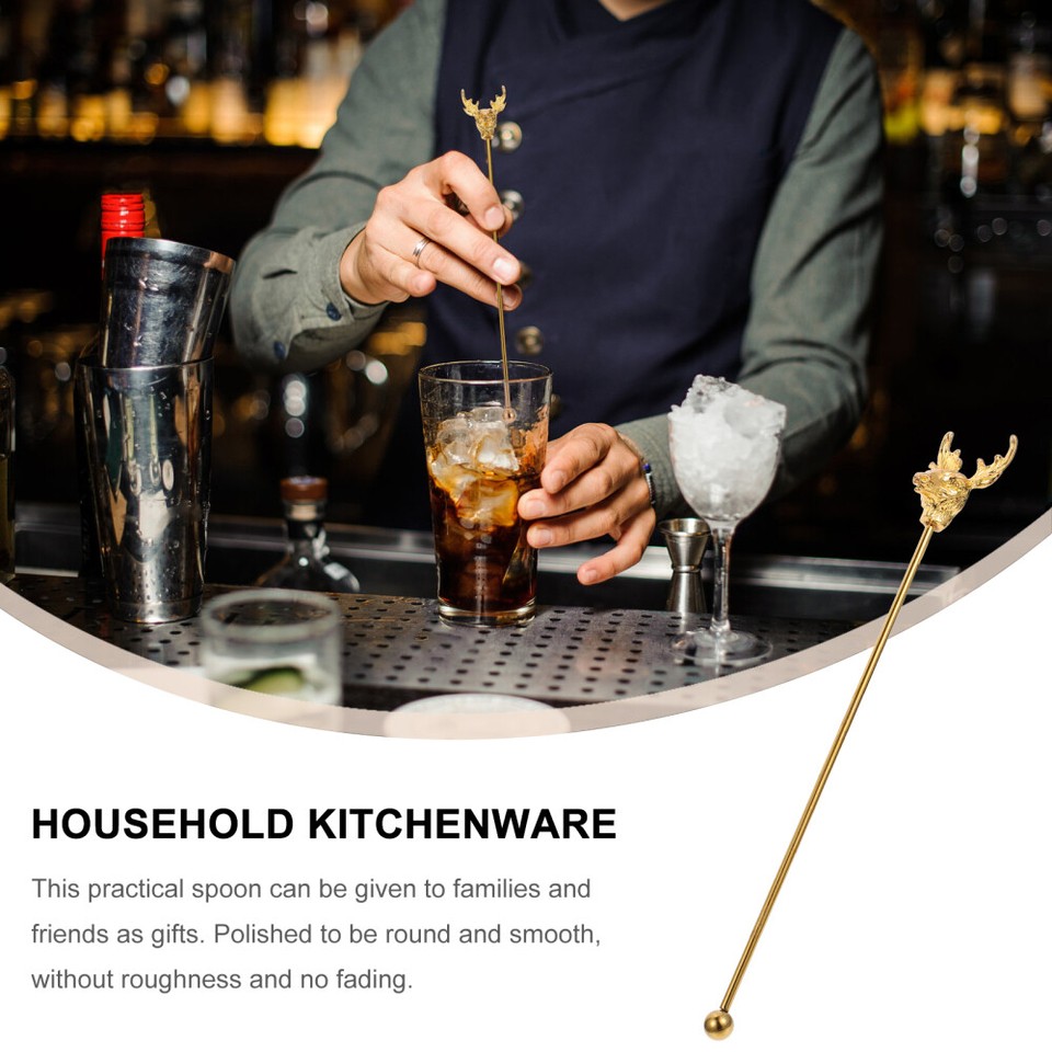 Cocktail Drink Stirrers Metal Swizzle Sticks Stainless Steel Cocktail ...