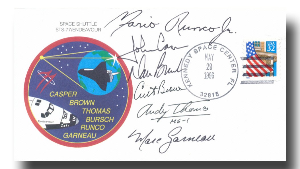 STS-77 partial crew handsigned (AP Runco) KSC launch cover - 15051 | eBay