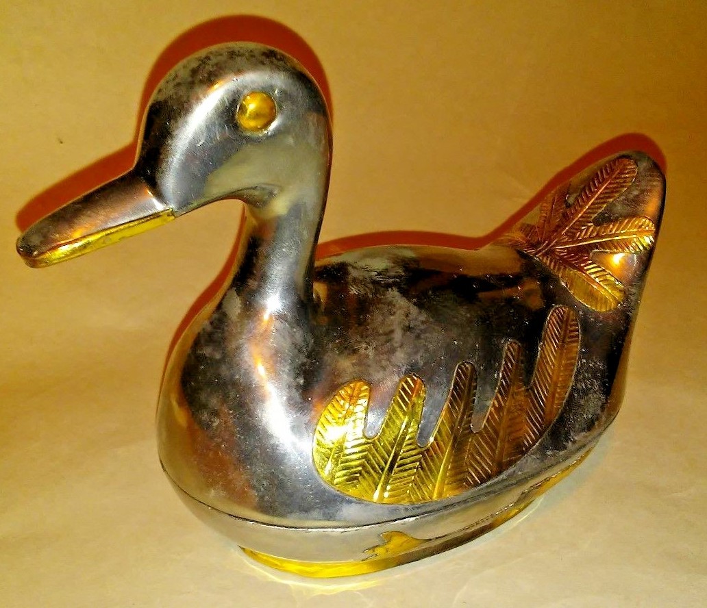 Large Duck Figurine/ Pewter Figurine | eBay