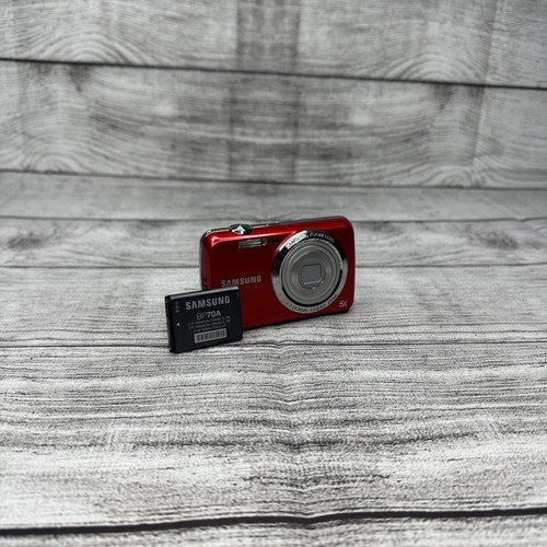 Samsung PL20 14.2MP 5x Digital Camera Red w/ Battery **UNTESTED** | eBay