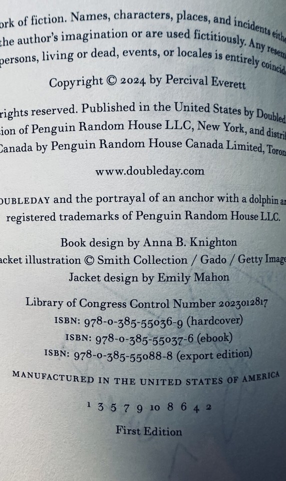 James: A Novel by Percival Everett (Signed and Dated First Printing ...