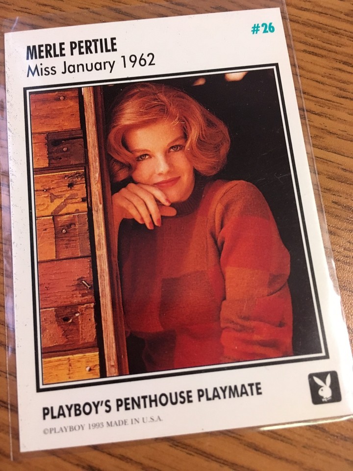 PLAYBOY 1993 MERLE PERTILE COLLECTOR CARD # 26 MISS JANUARY 1962 NEAR ...