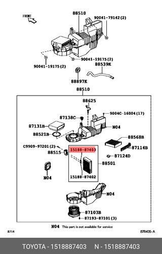 Genuine OE ring, o for cooler unit, 1518887403 for TOYOTA 15188-87403 ...