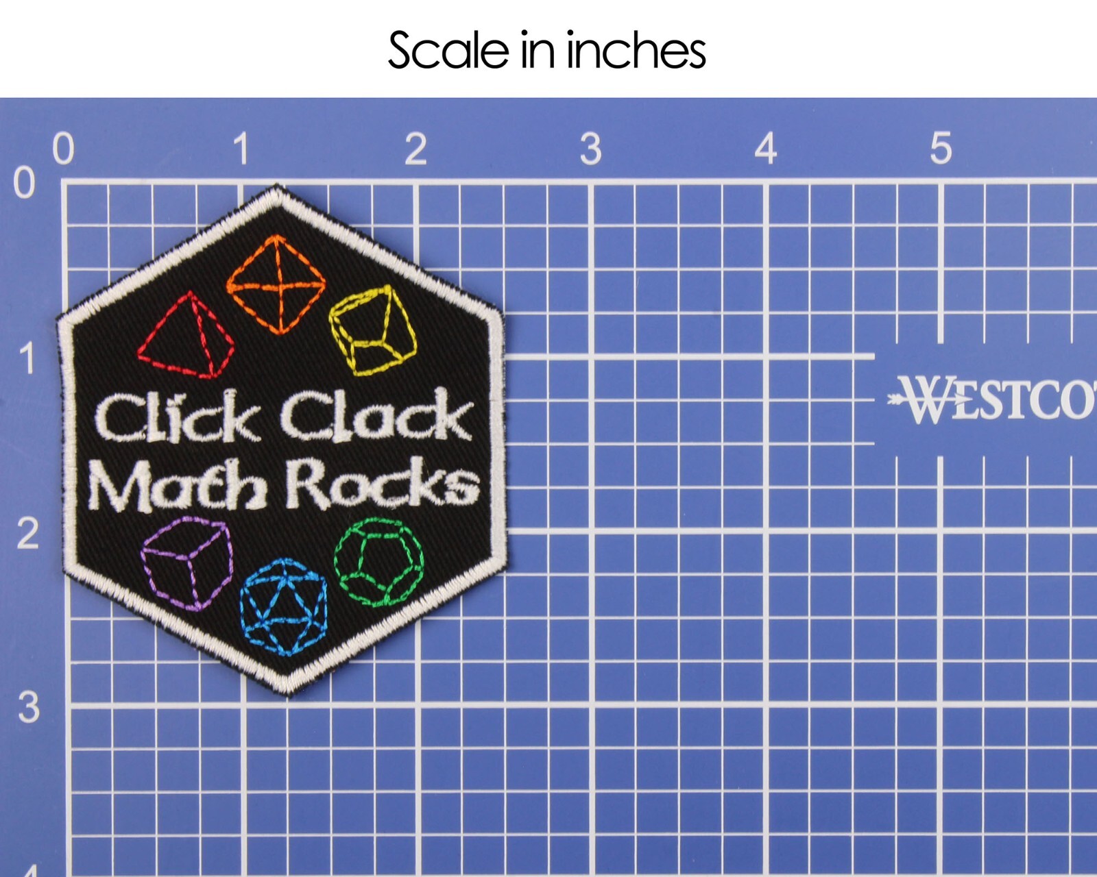 Click Clack Math Rocks Patch - Made in USA - Dice Patch - D&D Patch ...