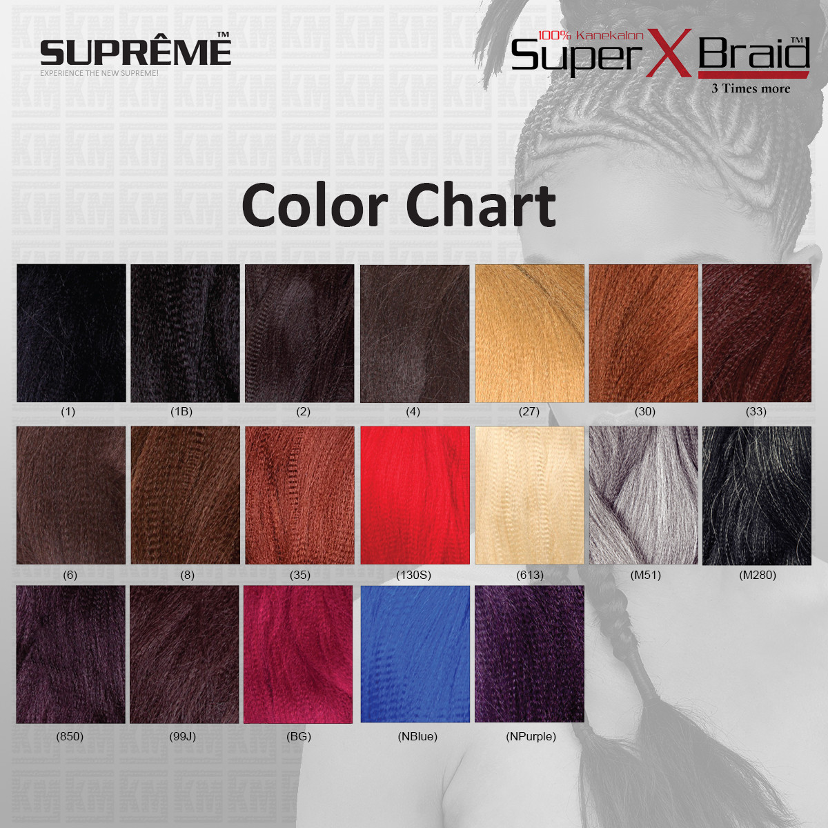 Xpression Braid Supreme Super X Synthetic Braiding Hair 86" 5 packs | eBay