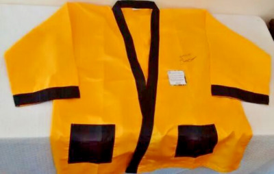 Junior "Poison" Jones Autographed Signed Yellow Boxing Robe Boxer ...