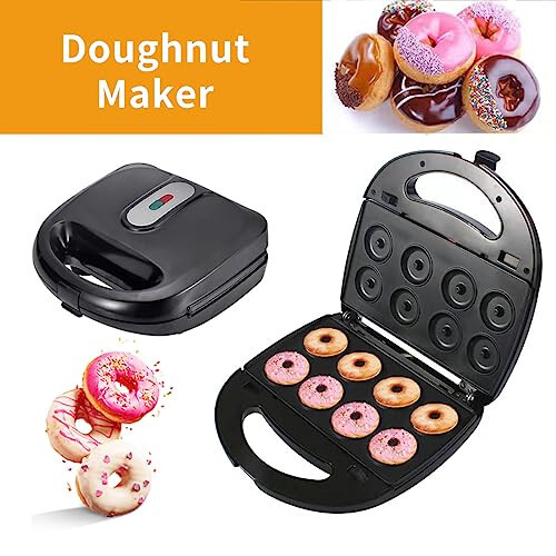 Donut Maker, 4 in 1 Electric Waffle Sandwich Machine, Panini Press ...