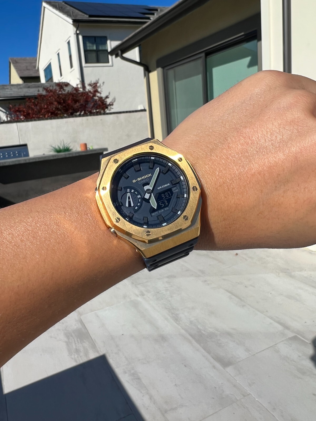 GA2110ET-2A Casioak AP Royal Oak Blue Version Custom Made Yellow Gold G ...
