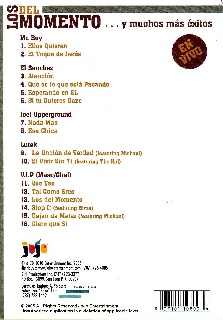 LOS DEL MOMENTO (CD y DVD) Reggaeton Musica Cristiana Regueton | eBay