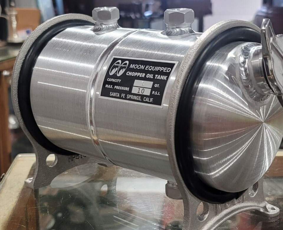 MOONEYES 3 Quart TANK Oil Bag CHOPPER Motorcycle Fuel GASSER Hot Rod ...