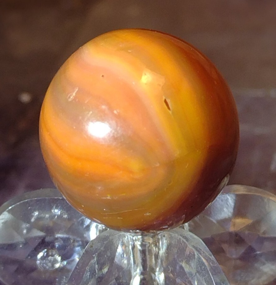 .60" VINTAGE MARBLE KING MARBLES -FIERY ORANGE BLEND- NM OLD TOYS! | eBay