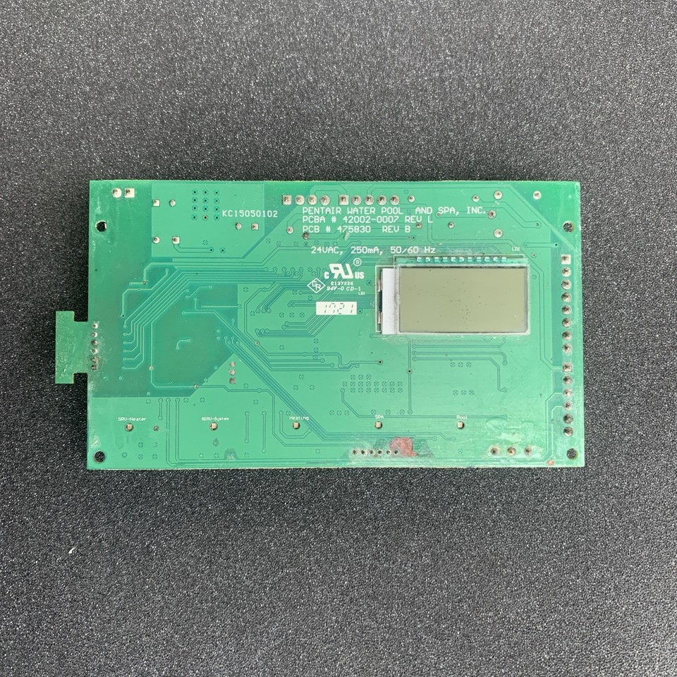 Pentair MasterTemp Heater Control Board PCB, Five Button Membrane and ...