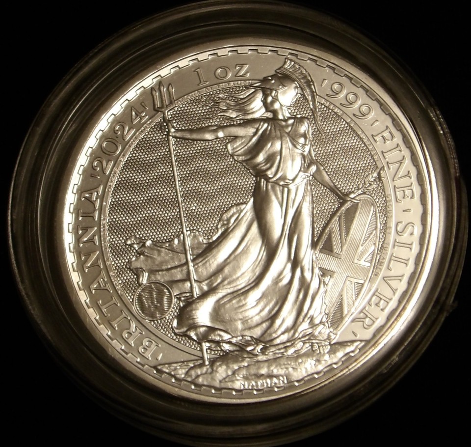 1oz .999 Fine Silver 2024 Great Britain 2 Pounds Britannia Coin in ...
