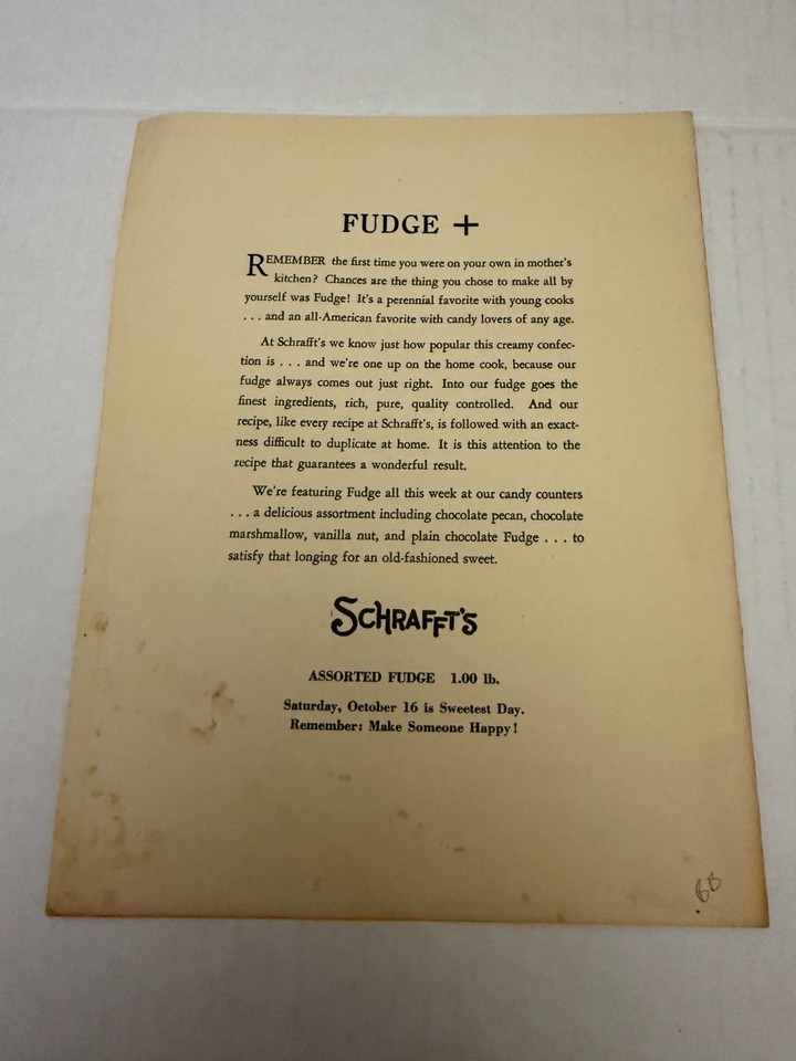 Vintage 1950's Schrafft's Restaurant Dinner Menu New York City New York ...