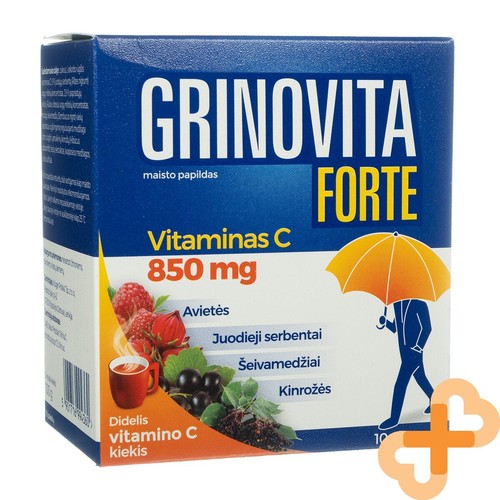 GRINOVITA FORTE Food Supplement Immune System 10 Sachets Vitamins ...