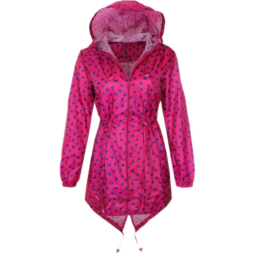 LADIES RAIN MAC WOMENS SHOWER RAINCOAT GIRLS FISHTAIL FESTIVAL KAGOOL ...