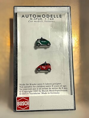 Busch Automodelle POLIZEI FEUERWEHR 1:160 N Scale Emergency Vehicles | eBay