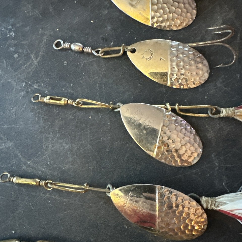Lot Of 11 Vintage Metal Lures Spinners Spoons W.T.J. Lowe - Buffalo NY ...