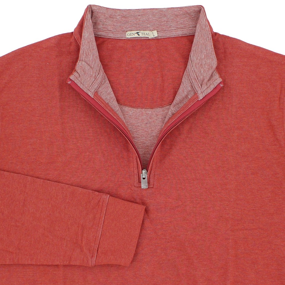 GenTeal Men's Cotton Modal Quarter-Zip Pullover Classic Fit Mock Neck ...