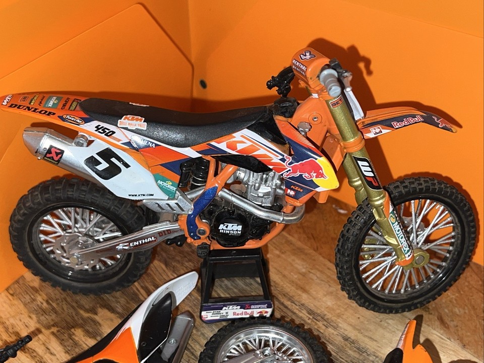 DIRT BIKE KTM RED RYAN DUNGREY 450SX-F REPLICA BIKE 1:6 SCALE, 1:12, 1: ...