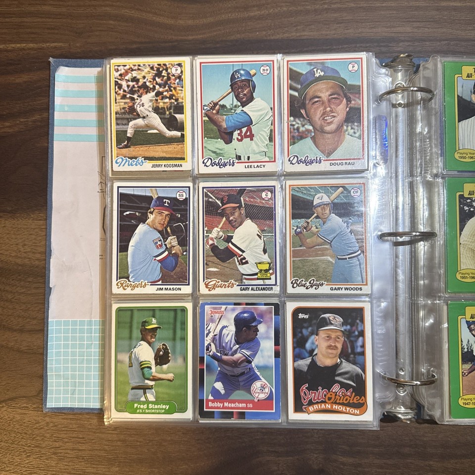 1980s Baseball Binder - 400+ Cards - Bonds Griffey Jr Conseco Rookies ...